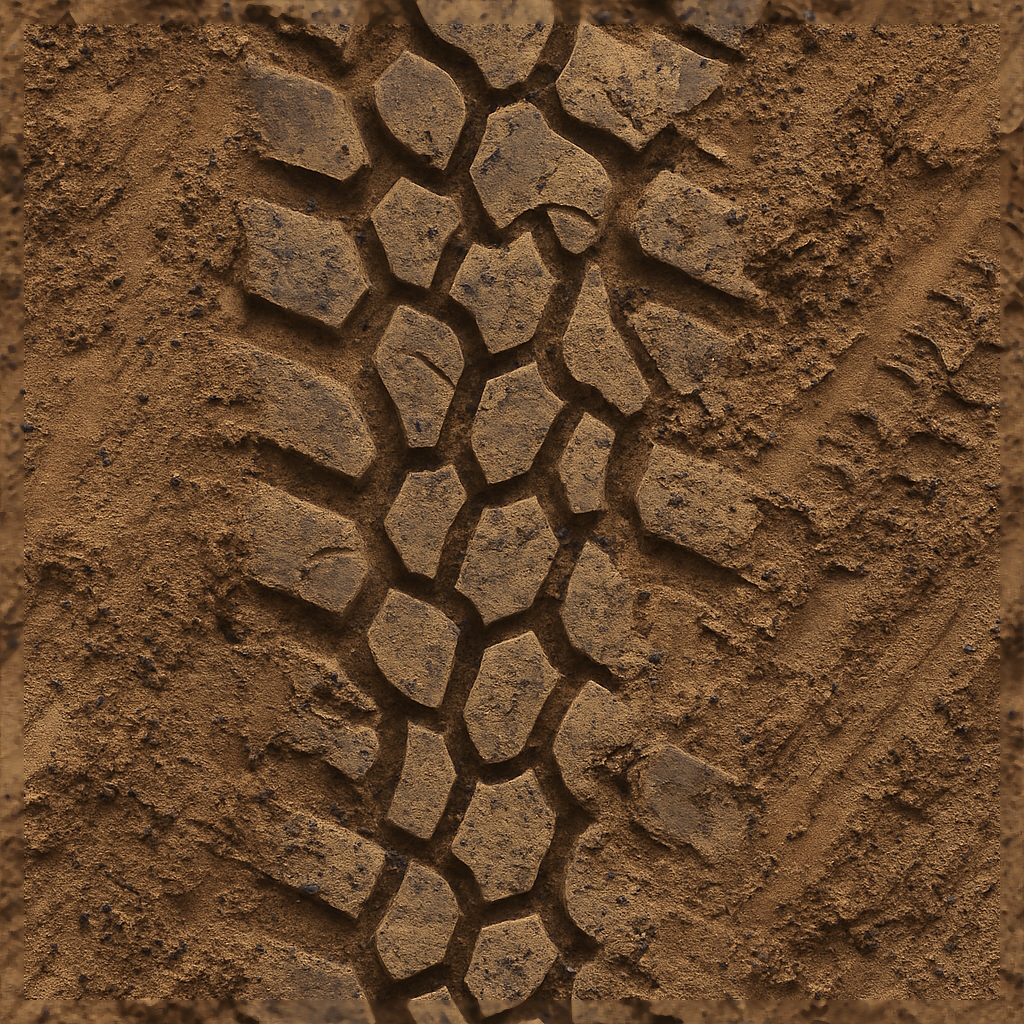 Offroad Tire Knobby Tread Texture 8K PBR