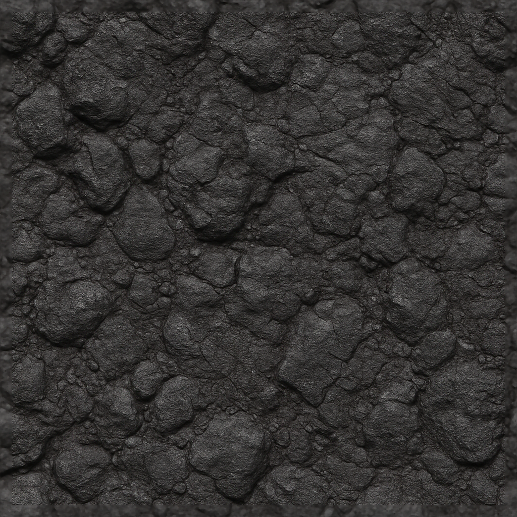 Seamless PBR Coal Textures for 3D Artists
