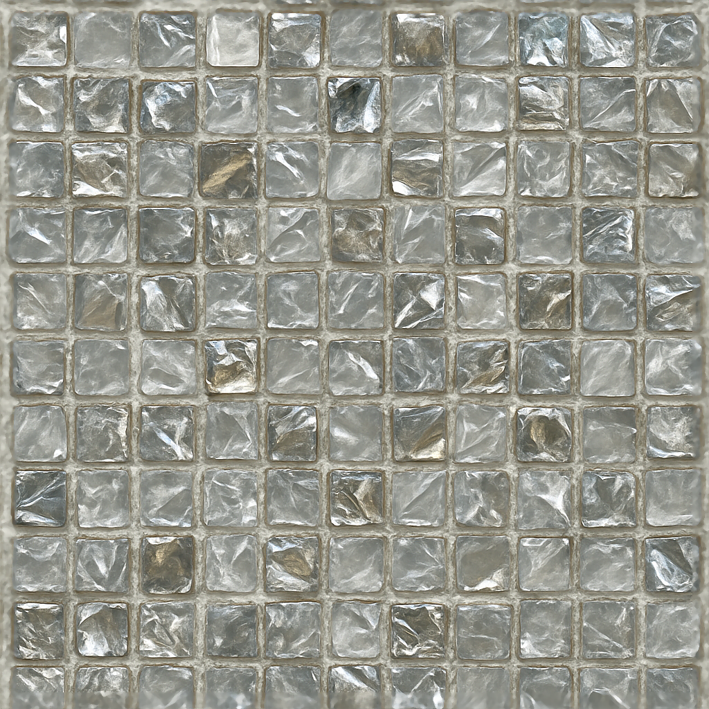 Glass Tesserae Mosaic With Metallic Accents And Reflective Shards PBR ...