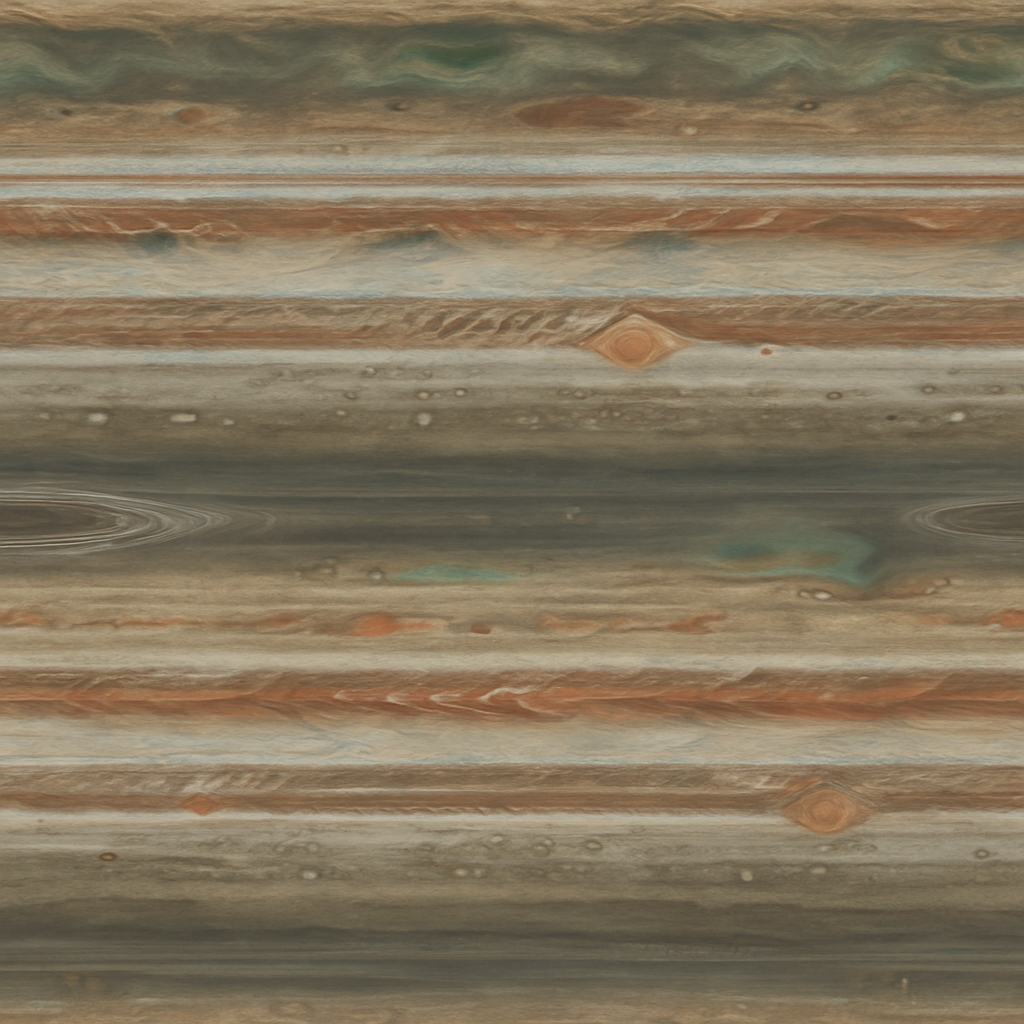 Seamless 3D Texture PBR 8K Gaseous Giant Bands With Swirling Gas ...